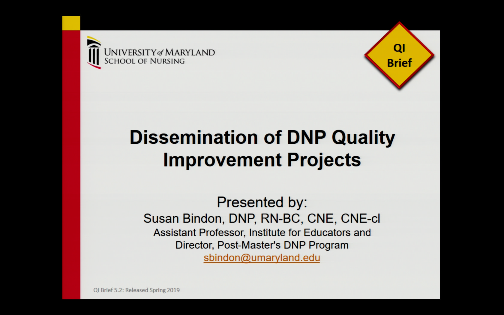 QI Brief: Dissemination of DNP Quality Improvement Projects