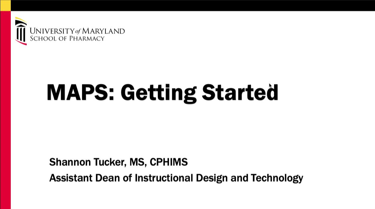 MAPS Module 1: Getting Started with Blackboard