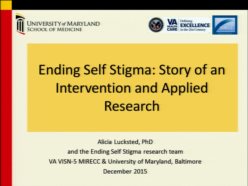 Ending Self Stigma: Story of an Intervention and Applied Research
