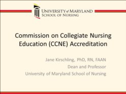 The Dean's Message to Students Regarding CCNE Accreditation